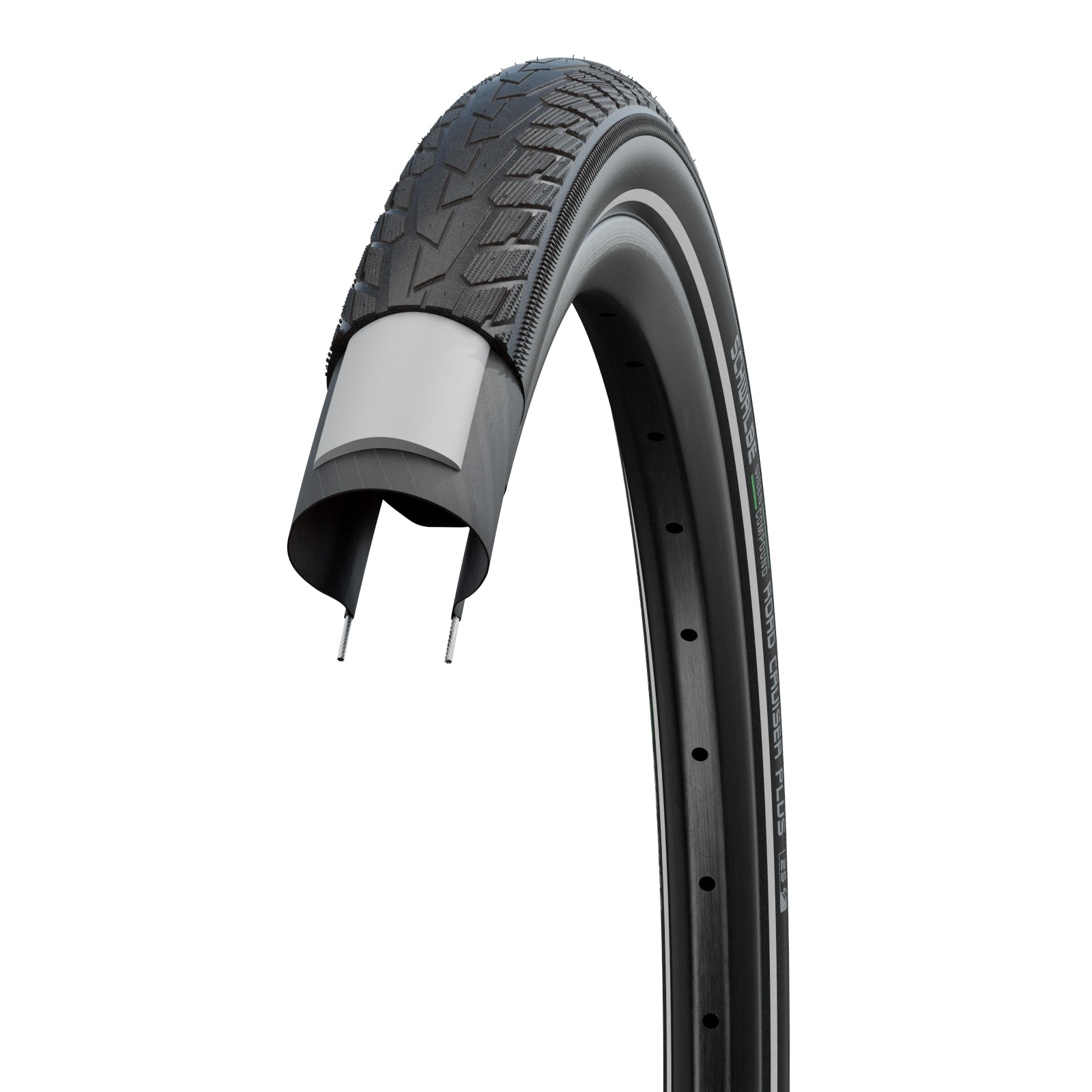 Schwalbe Road Cruiser Plus PunctureG. Tube E-25 Green Comp. 2022 ...