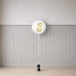Elegant Sparkle White Number 18 Holographic Balloon | Moonpig