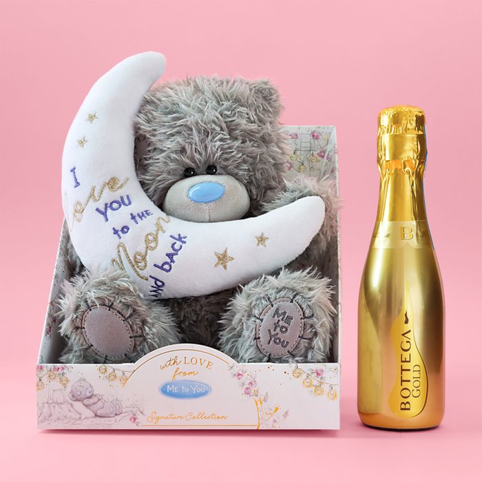 Tatty Teddy Moon & Back Soft Toy & Bottega Gold 20cl Gift Set | Moonpig