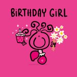 Cartoon Character Birthday Girl Card | Moonpig
