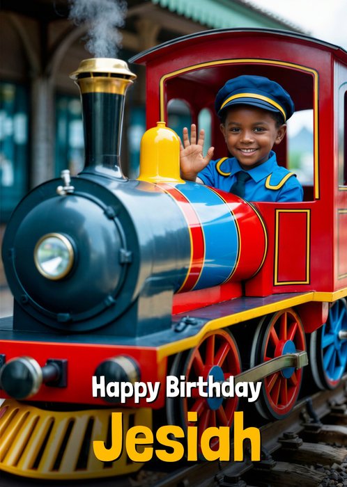 Train Driver Photo Upload Birthday Card | Moonpig