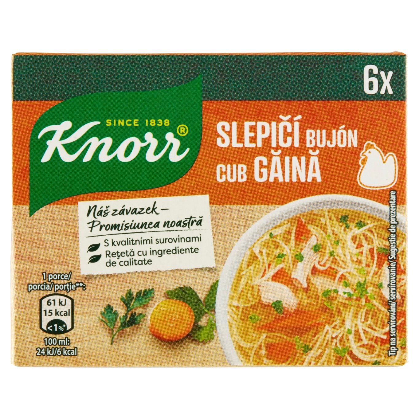 Knorr Slepičí bujón 6 x 10g (60g) | BILLA e-shop
