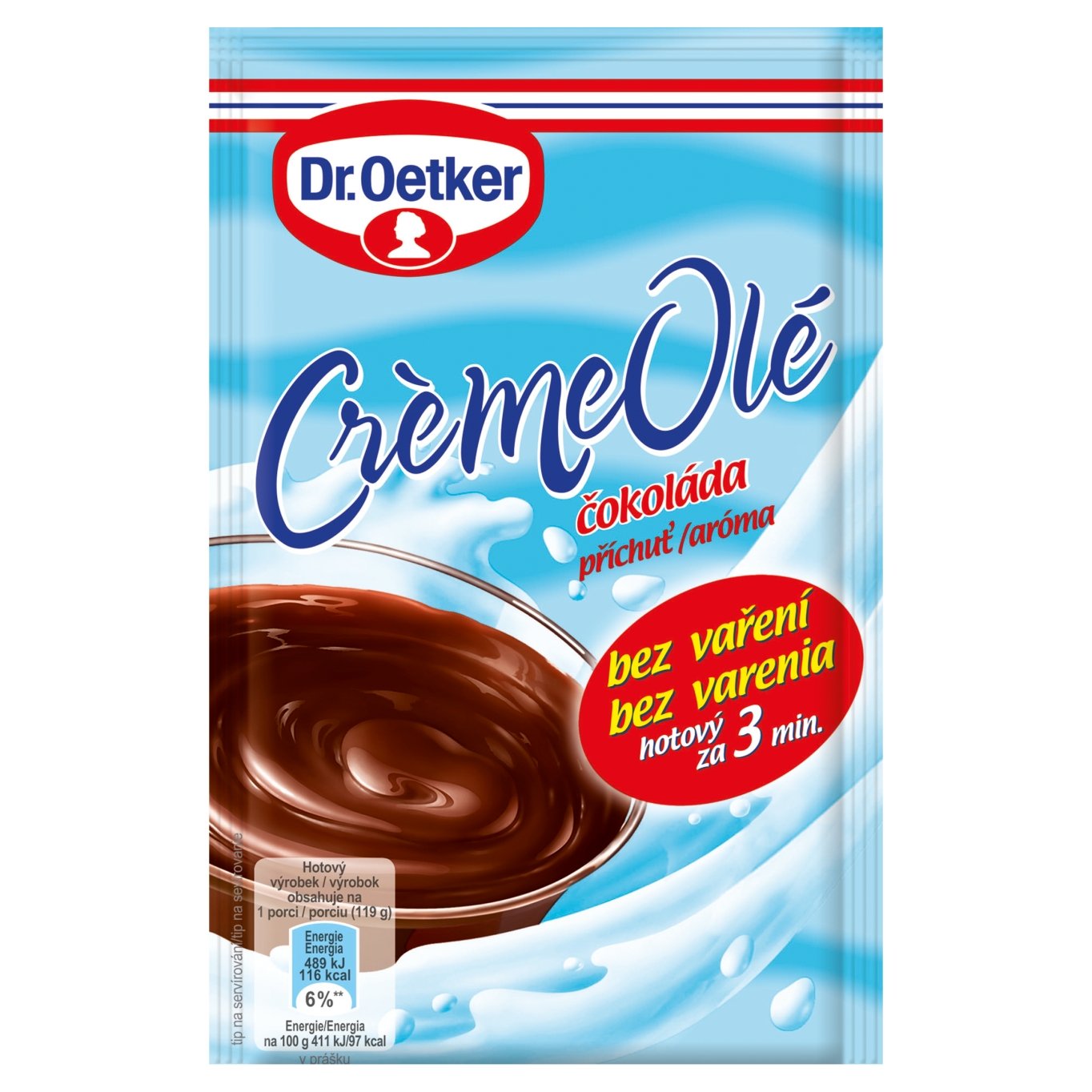 Dr. Oetker Crème Olé Čokoláda příchuť 56g | BILLA e-shop