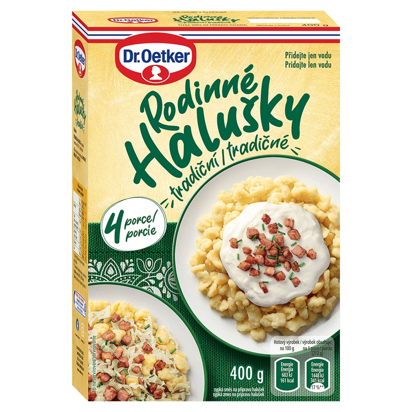 Dr. Oetker Rodinné halušky tradiční 400g | BILLA e-shop