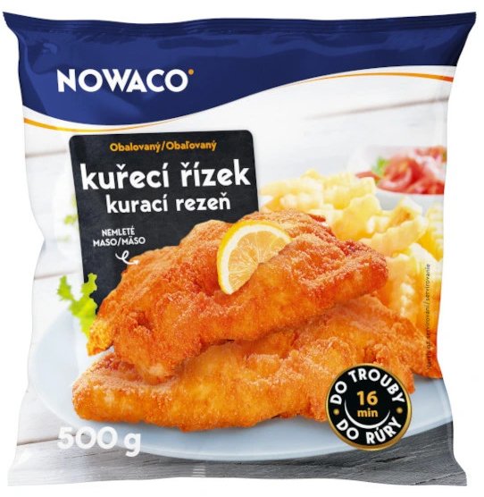 Kuřecí řízek obalovaný Nowaco 500g | BILLA e-shop