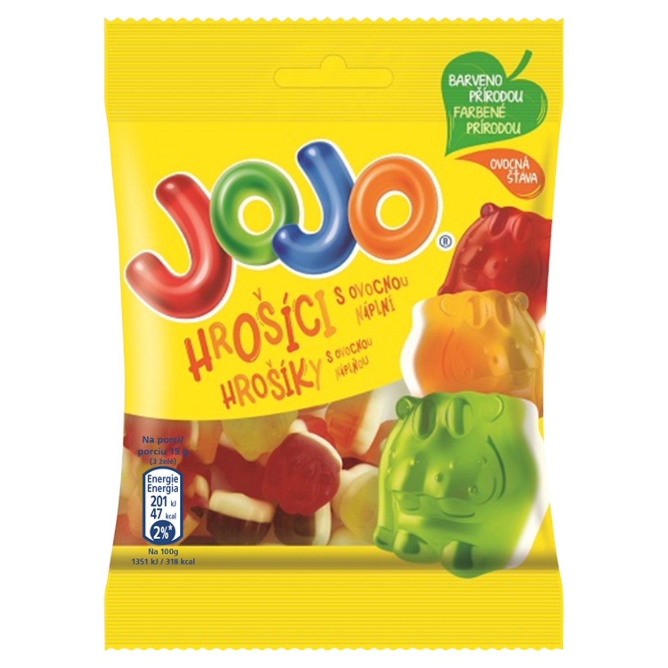 JOJO Hrošíci želé bonbóny s ovocnými příchutěmi s náplní 80g | BILLA e-shop