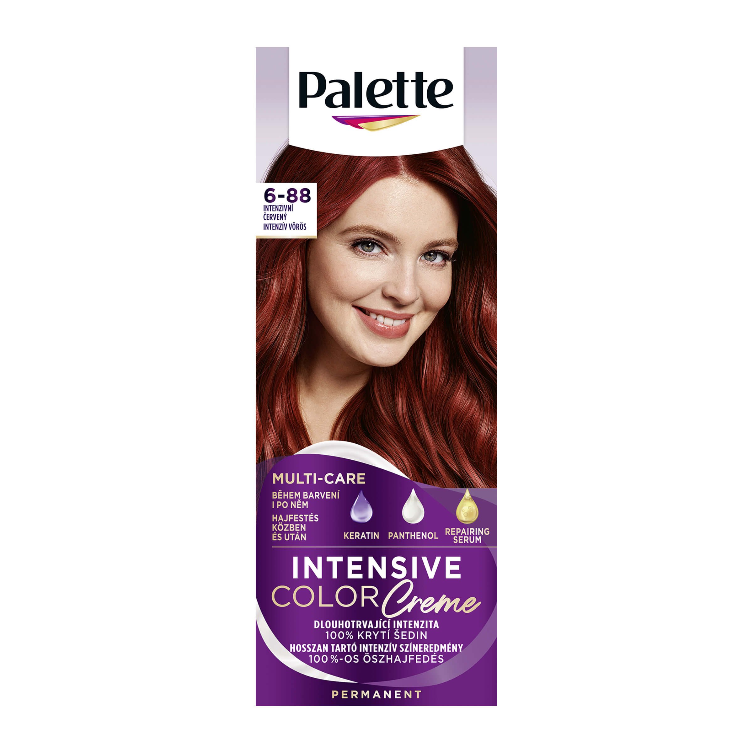 Palette Intensive Color Creme barva na vlasy Intenzivní červený 6-88 ...