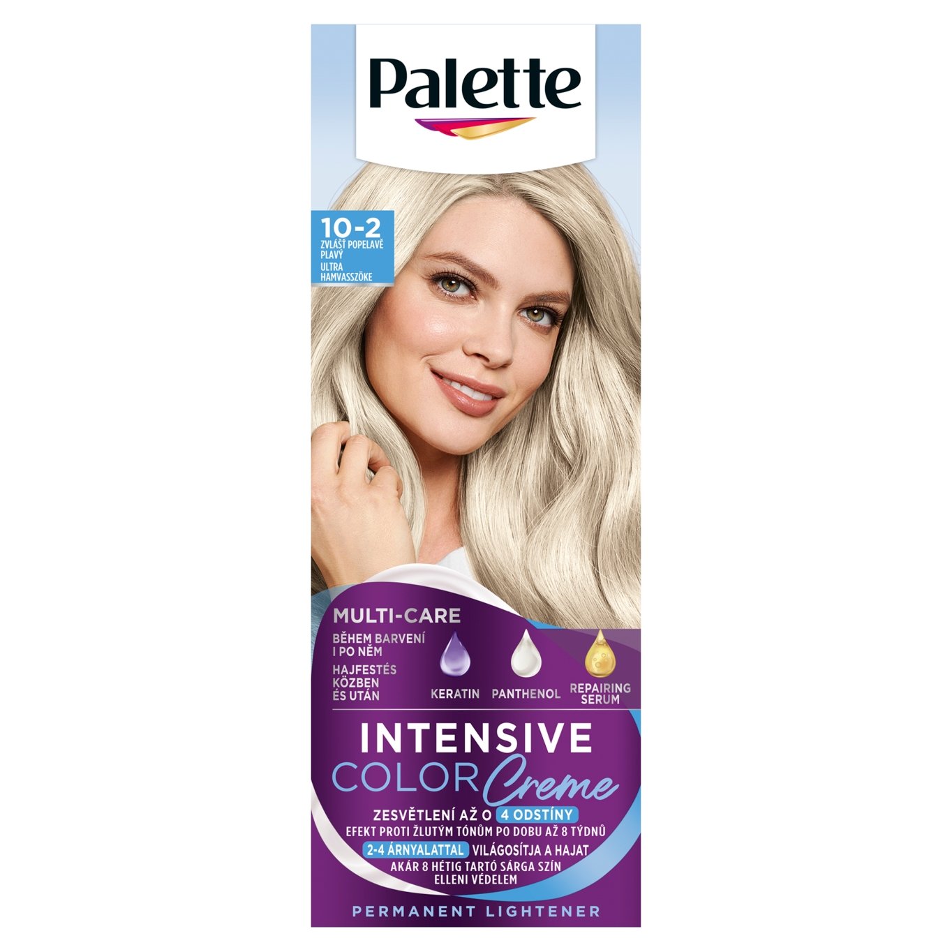 Palette Intensive Color Creme barva na vlasy Zvlášť popelavě plavý 10-2 ...