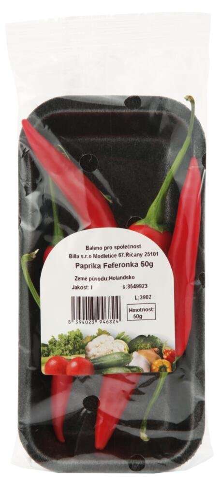 Feferonka červená 50g, balení | BILLA e-shop