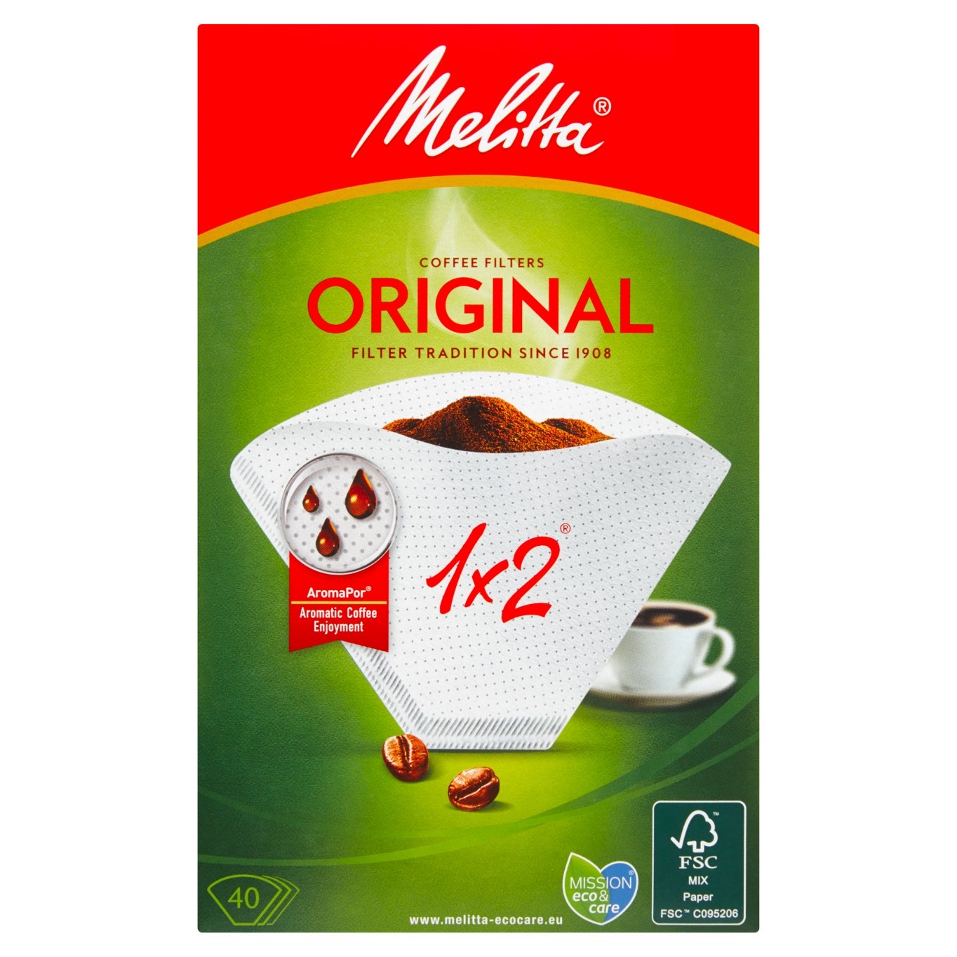 Melitta Kávové filtry Original 1x2/40ks | BILLA e-shop