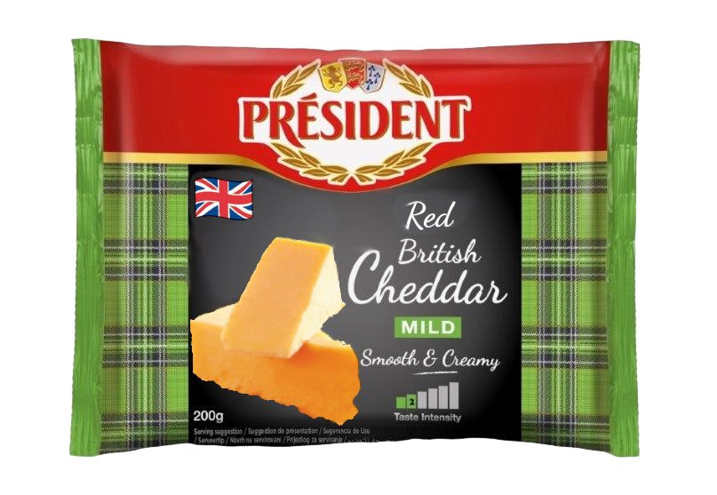 Président cheddar mild red bloček 200g | BILLA e-shop