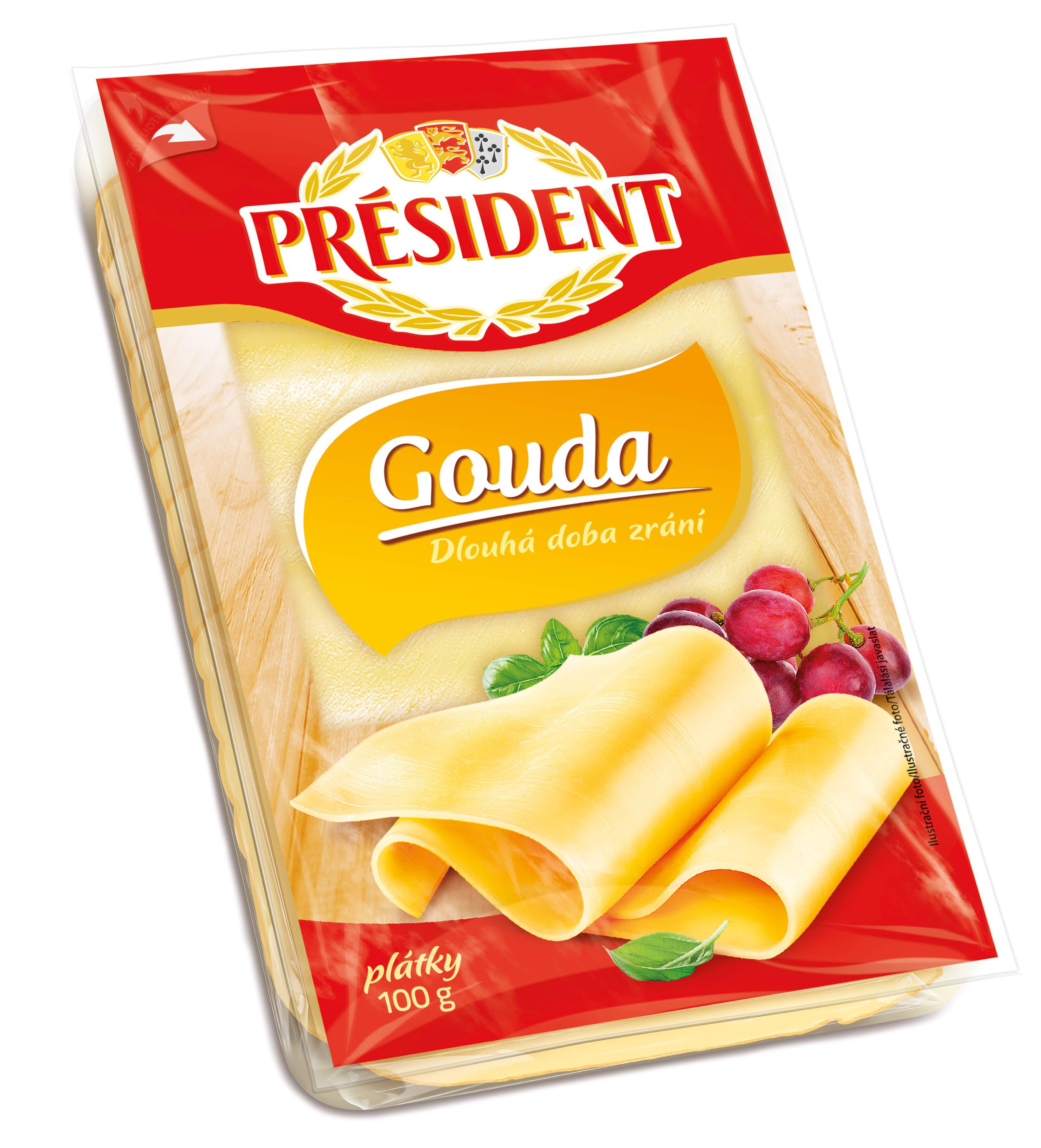 Président Gouda plátky 100g | BILLA e-shop