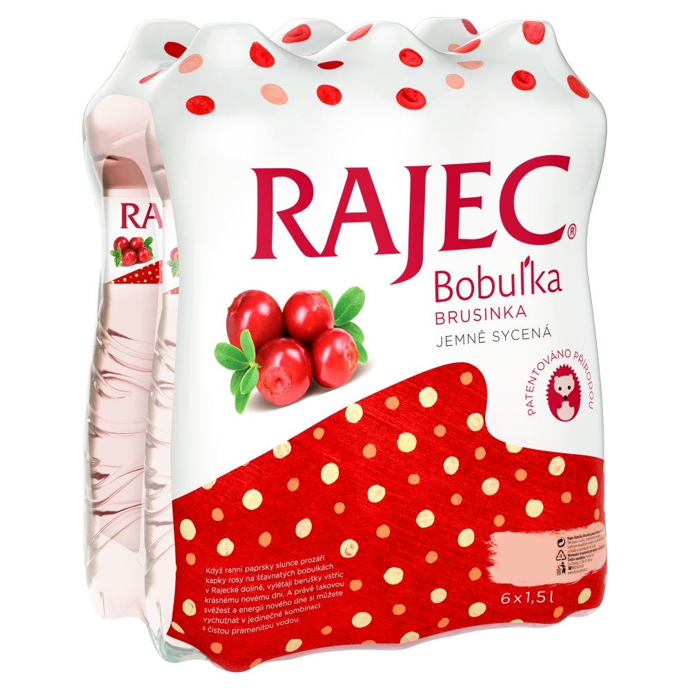 Rajec Bobulka Brusinka jemně sycená 1,5l | BILLA e-shop
