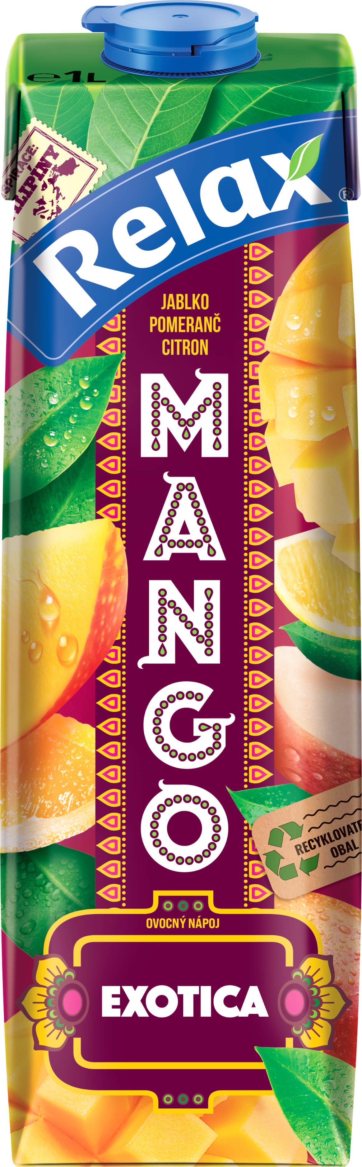 Relax Exotica ovocný nápoj mango jablko pomeranč citron 1l | BILLA e-shop