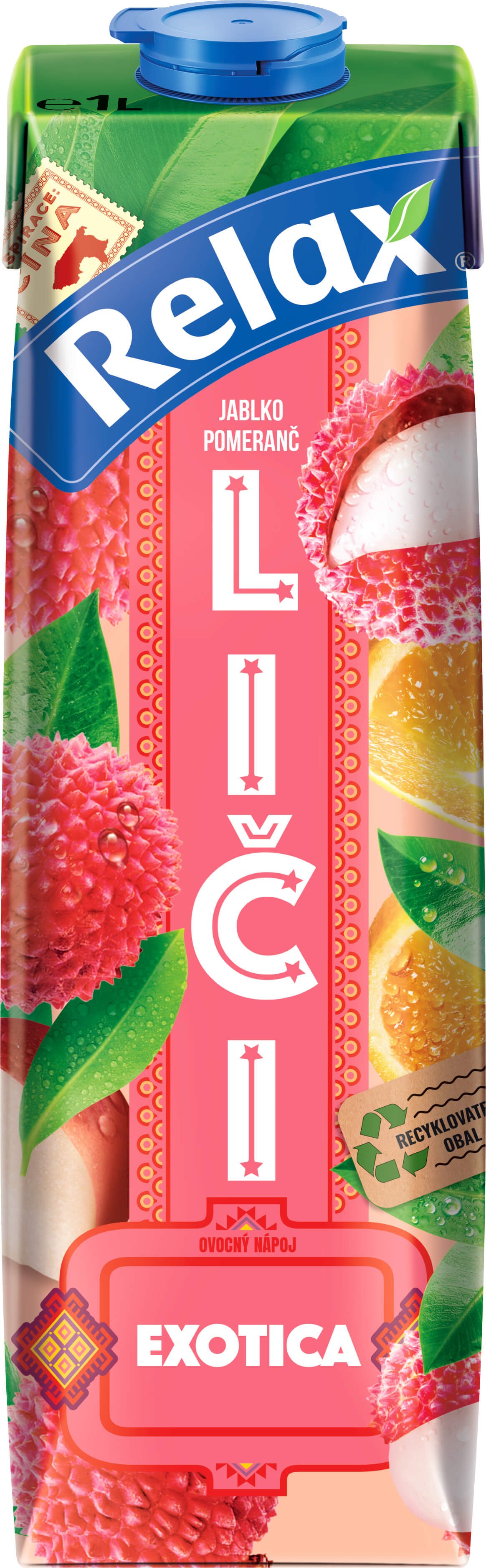 Relax Exotica ovocný nápoj liči jablko pomeranč 1l | BILLA e-shop