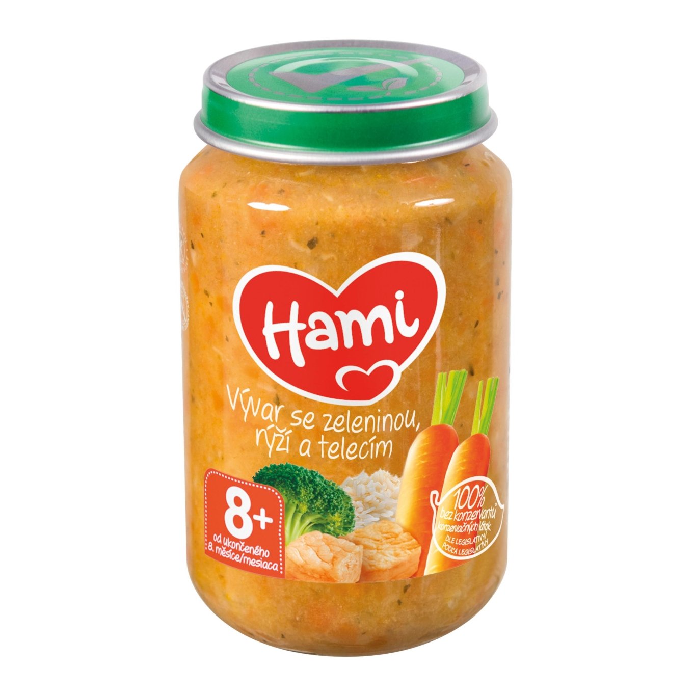 HAMI masozeleninový příkrm Vývar se zeleninou, rýží a telecím 200g | BILLA e-shop