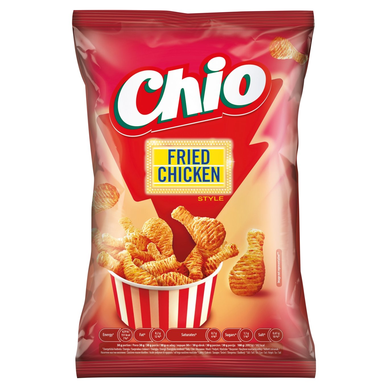Chio Fried Chicken Style smažený bramborový snack s příchutí pečené ...