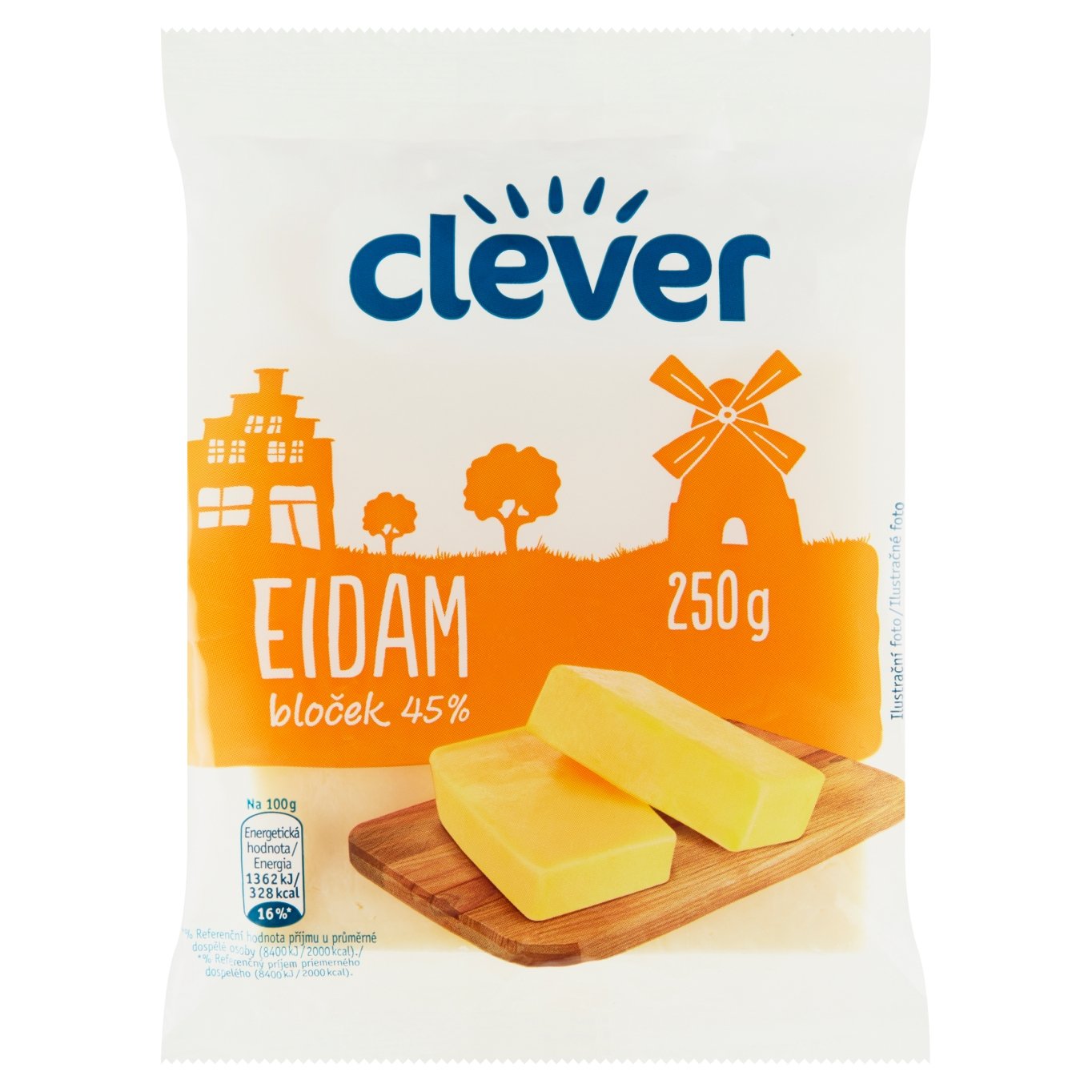 clever Eidam bloček 45% 250g | BILLA e-shop