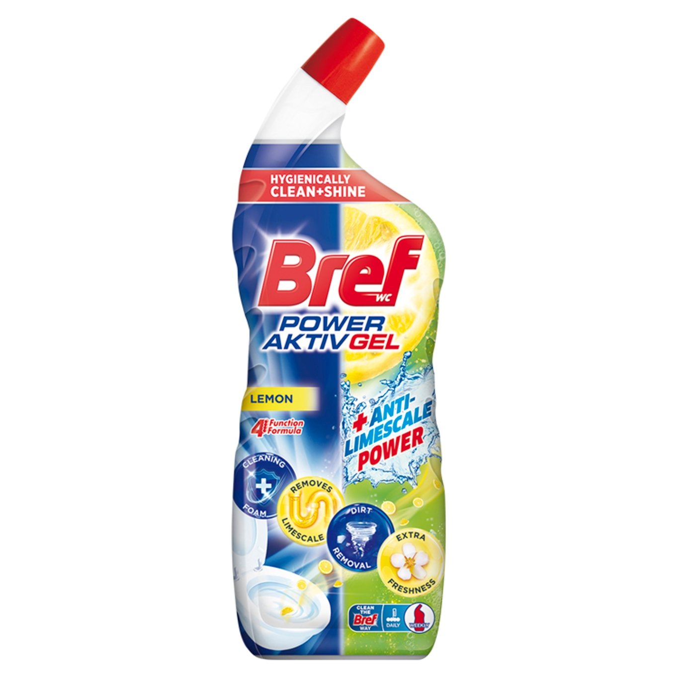Bref Power Aktiv Gel WC čistič Lemon 700ml | BILLA e-shop