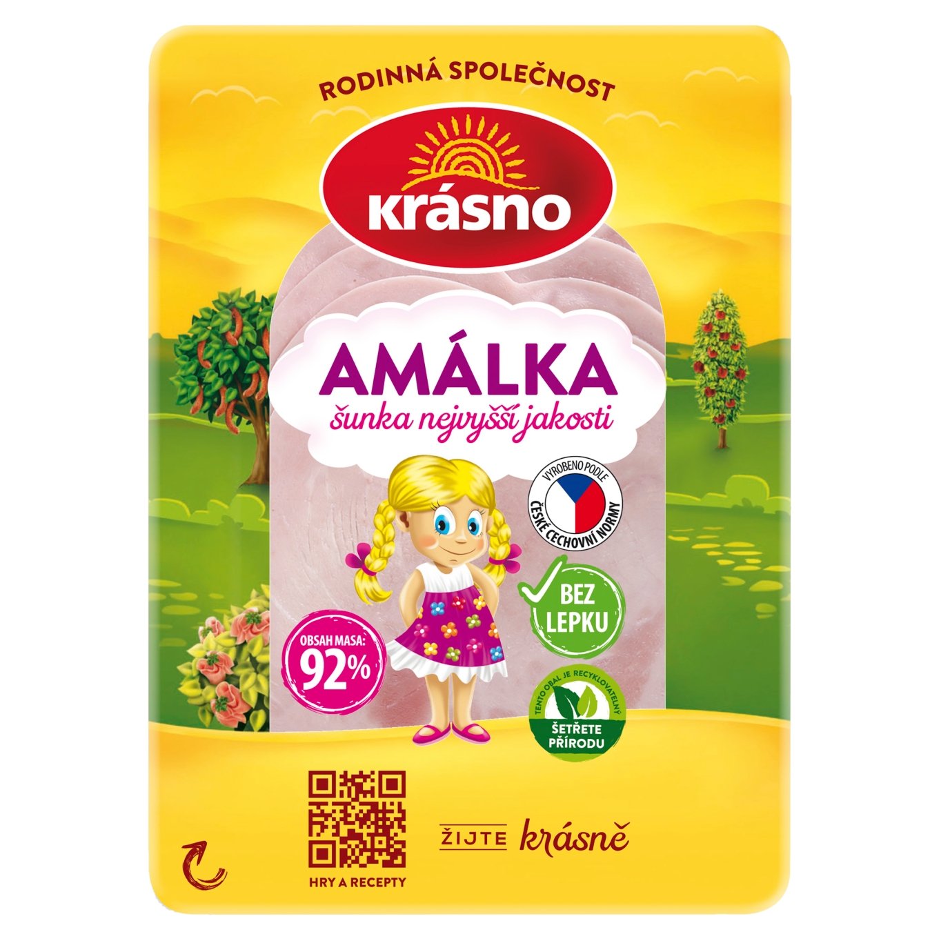 Krásno Amálka šunka nejvyšší jakosti 100g | BILLA e-shop
