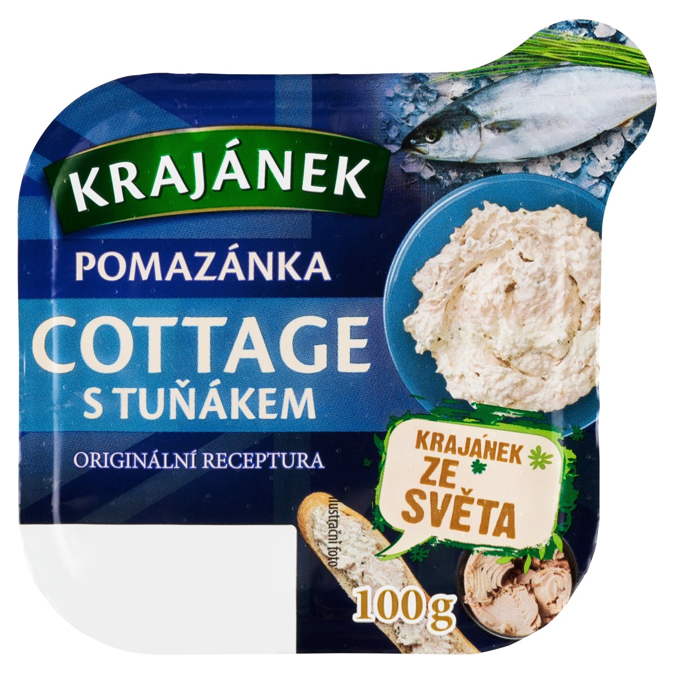 Krajánek Pomazánka cottage s tuňákem 100g | BILLA e-shop