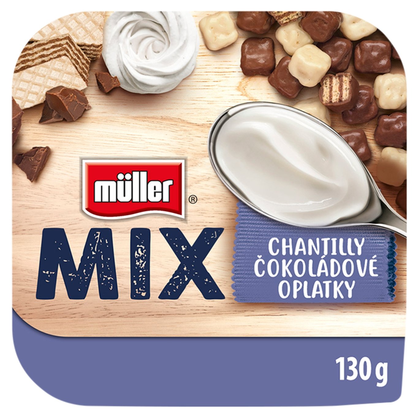 Müller Mix Choco Waffles jogurt 130g | BILLA e-shop
