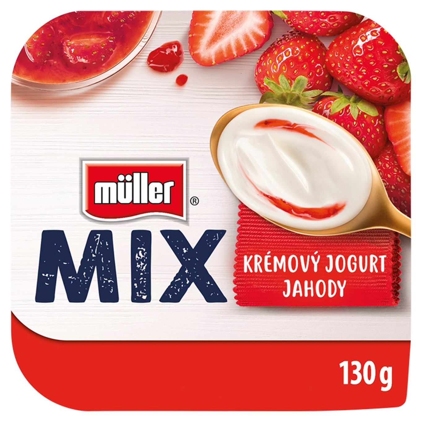 Müller Mix Jogurt s jahodami 130g | BILLA e-shop