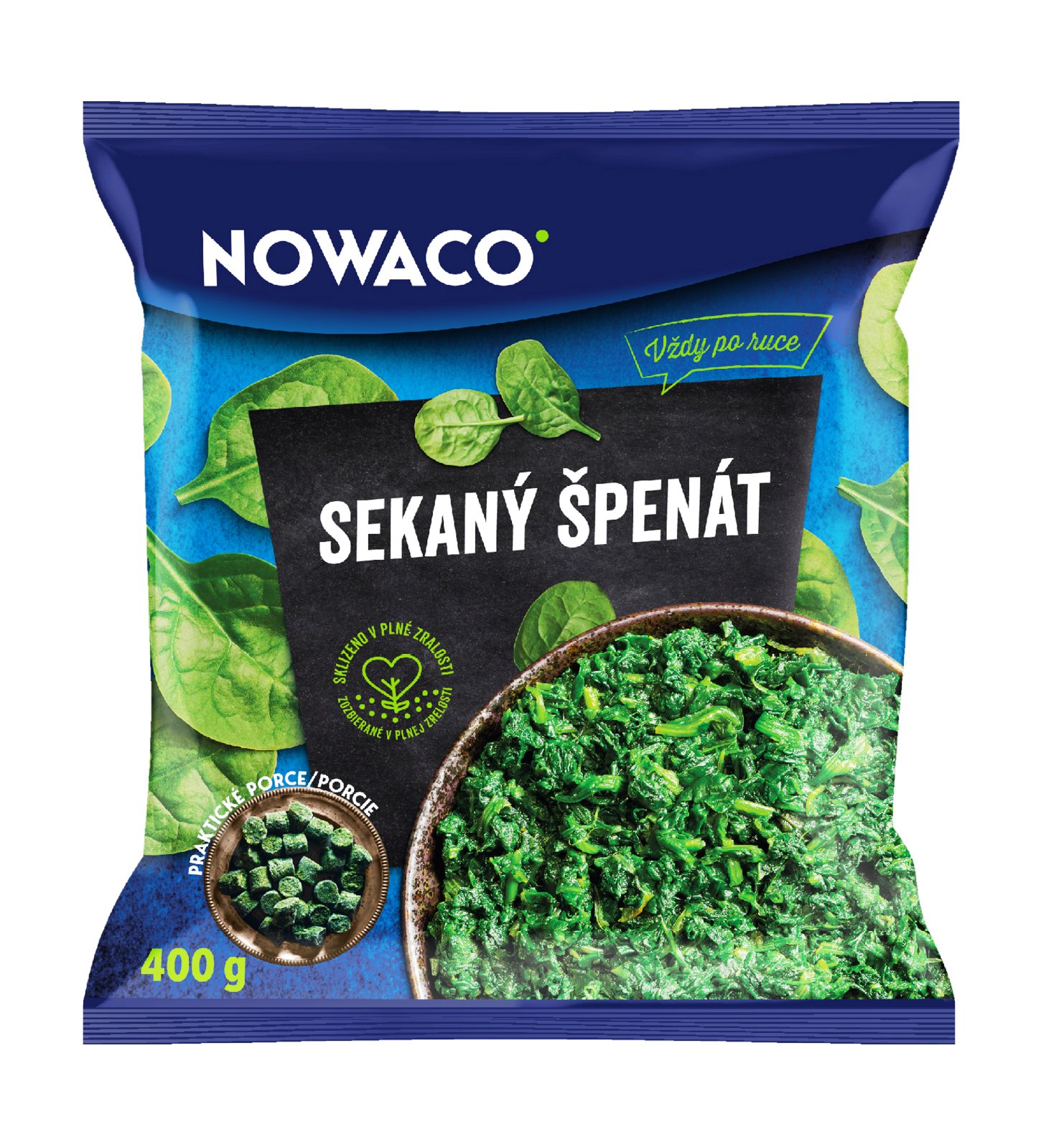 Špenát sekaný porce Nowaco 400 g | BILLA e-shop