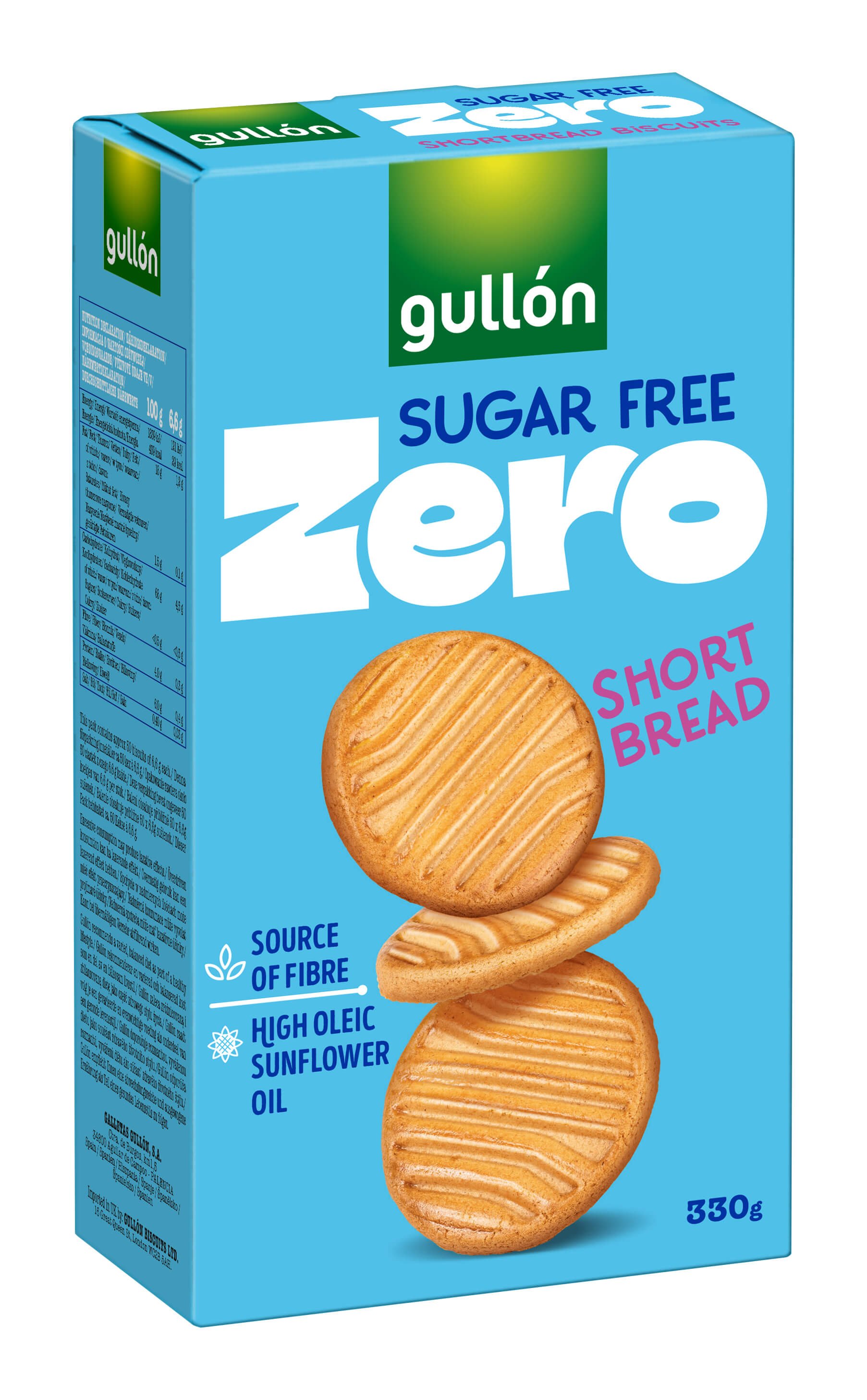 Gullón Shortbread Sušenky, se sladidly, bez cukru 330g | BILLA e-shop