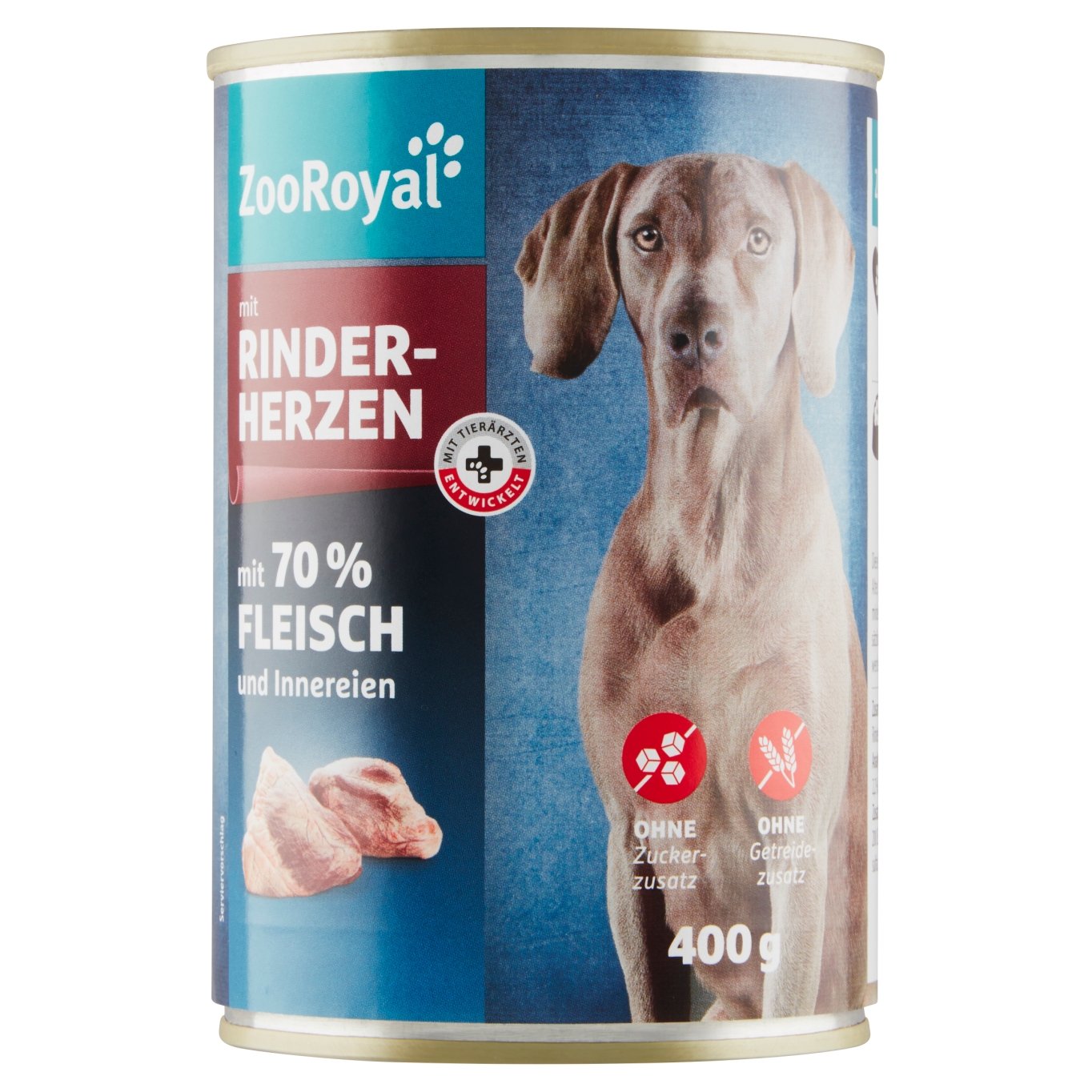ZooRoyal Konzerva pro psy s hovězími srdci 400g | BILLA
