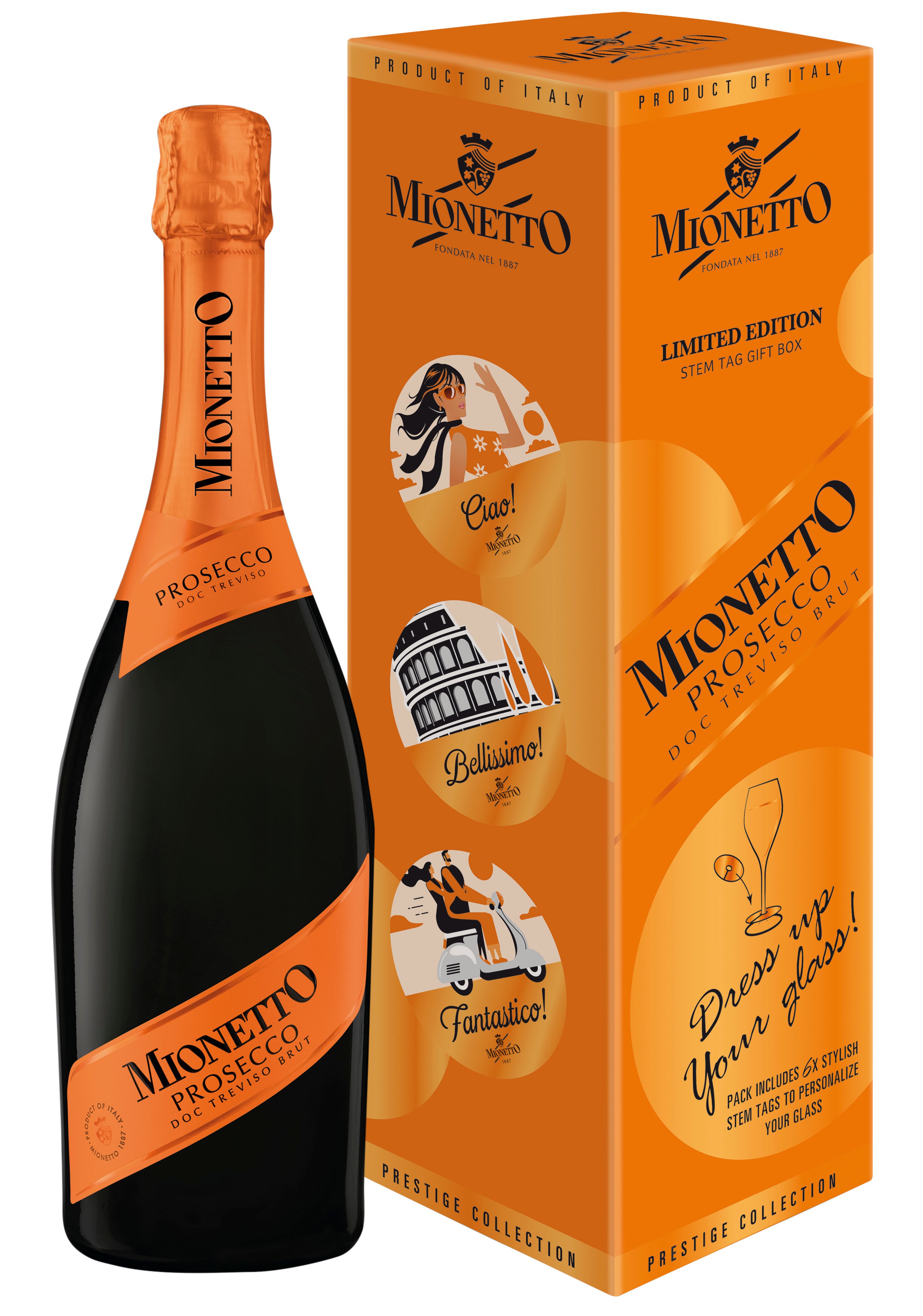 Mionetto Prosecco Prestige DOC brut 0,75l dárkové balení | BILLA e-shop