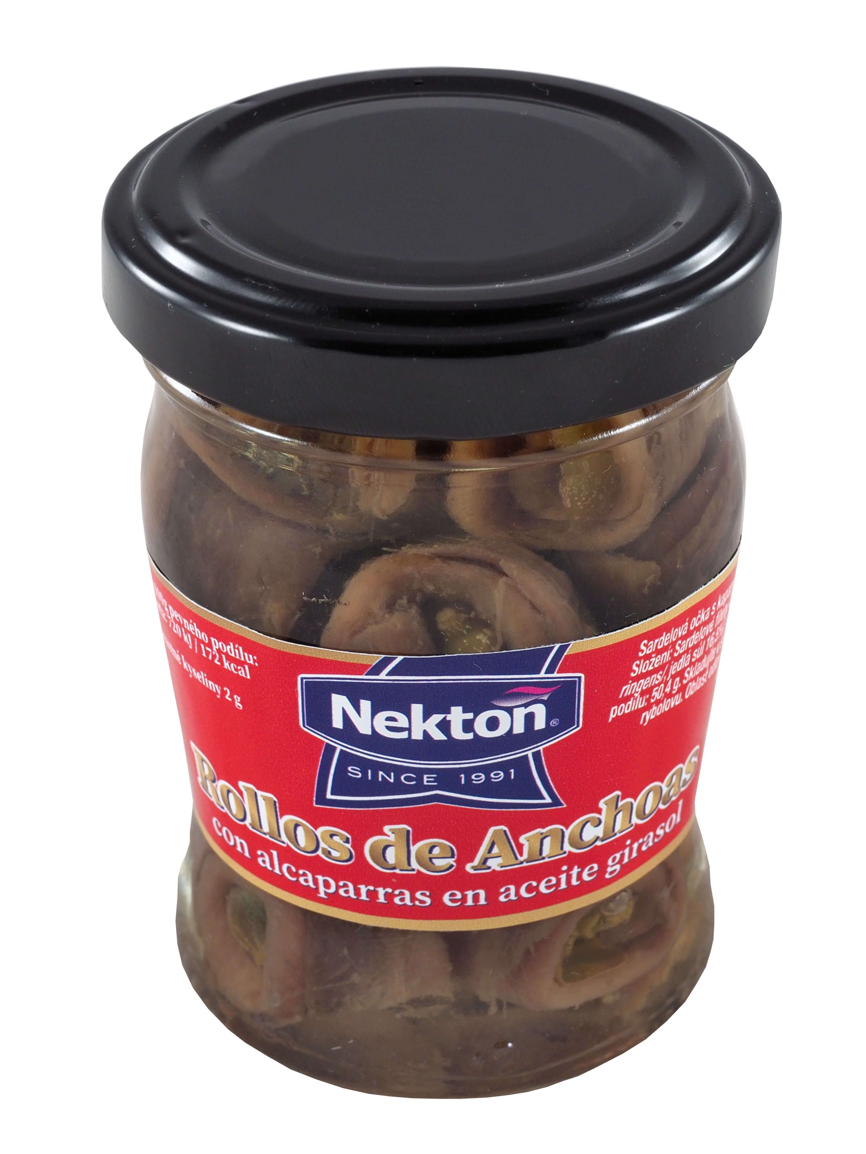 Sardelová očka s kapary v rostlinném oleji 90g | BILLA e-shop