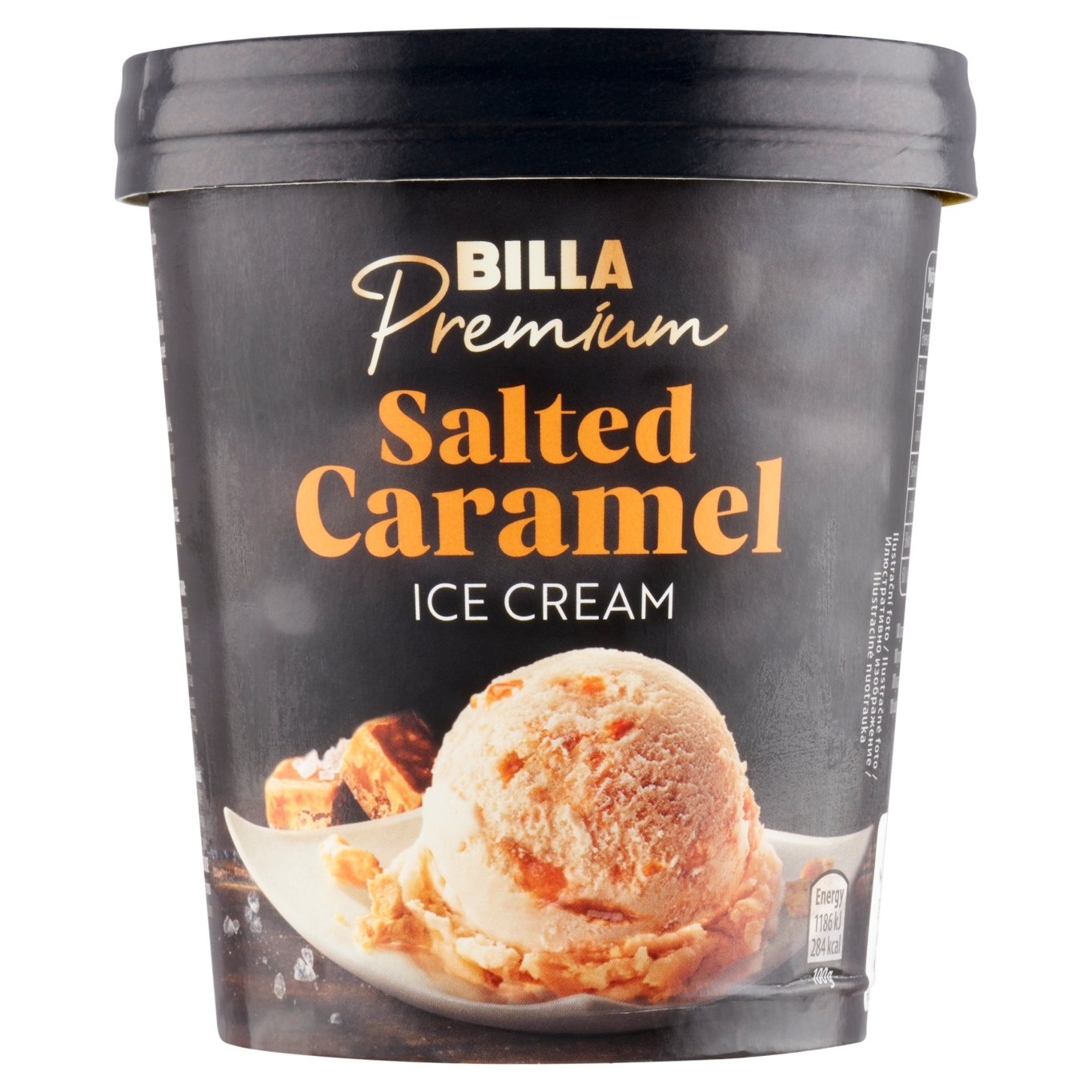 BILLA Premium Mražený krém smetanový s karamelovou příchutí se slanou ...