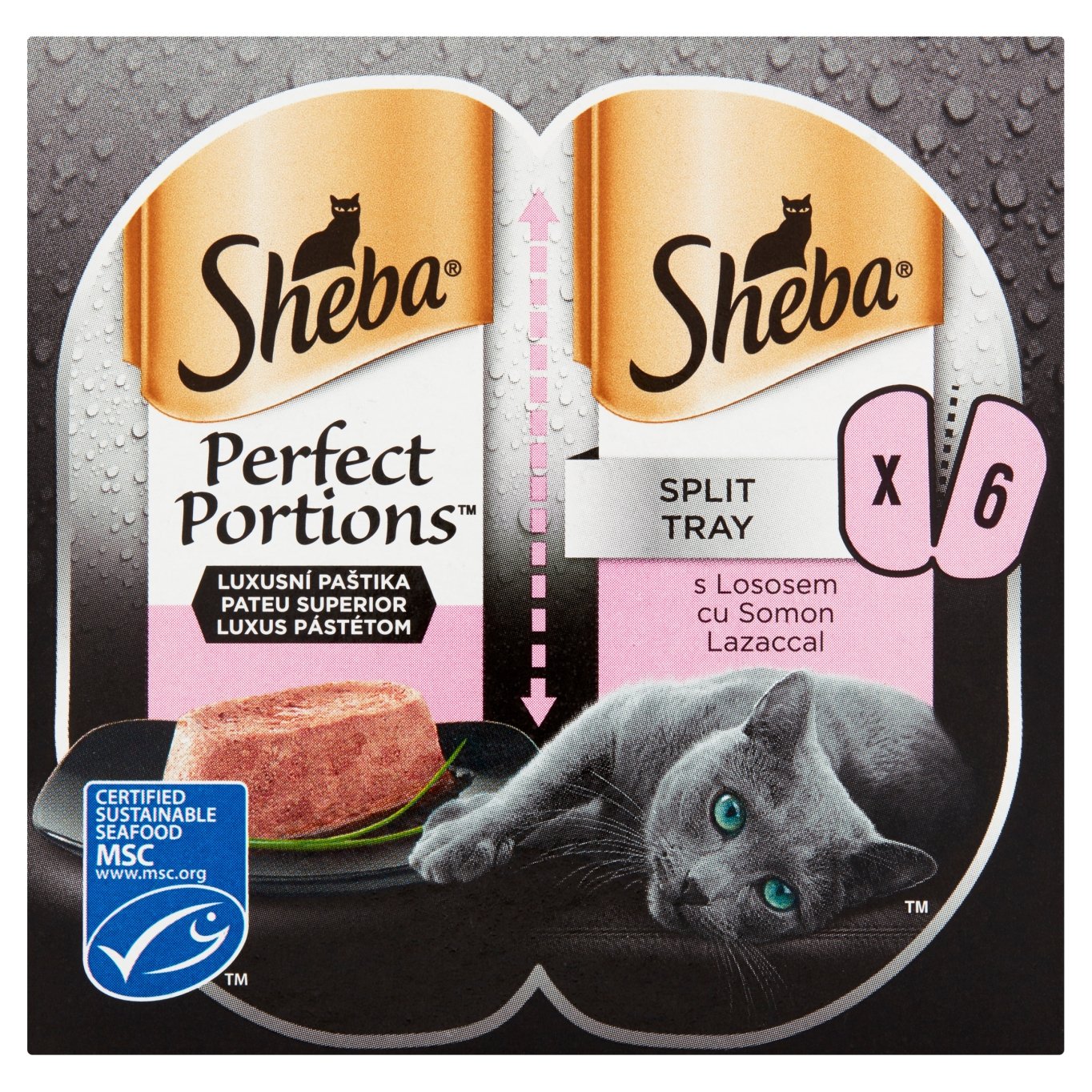 Sheba Perfect Portions Luxusní paštika s lososem 225g | BILLA e-shop