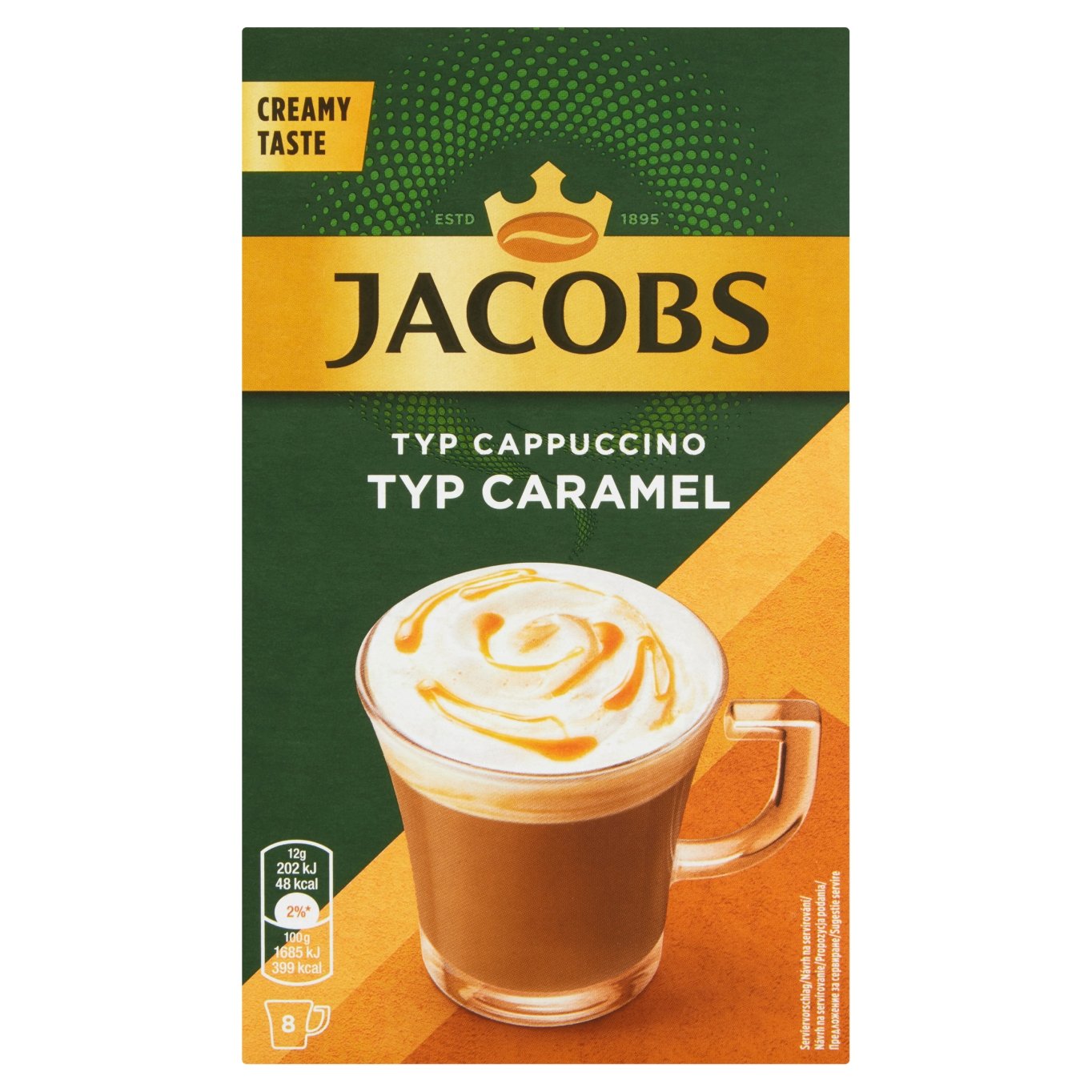 Jacobs Cappuccino Caramel 8 x 12g (96g) | BILLA e-shop