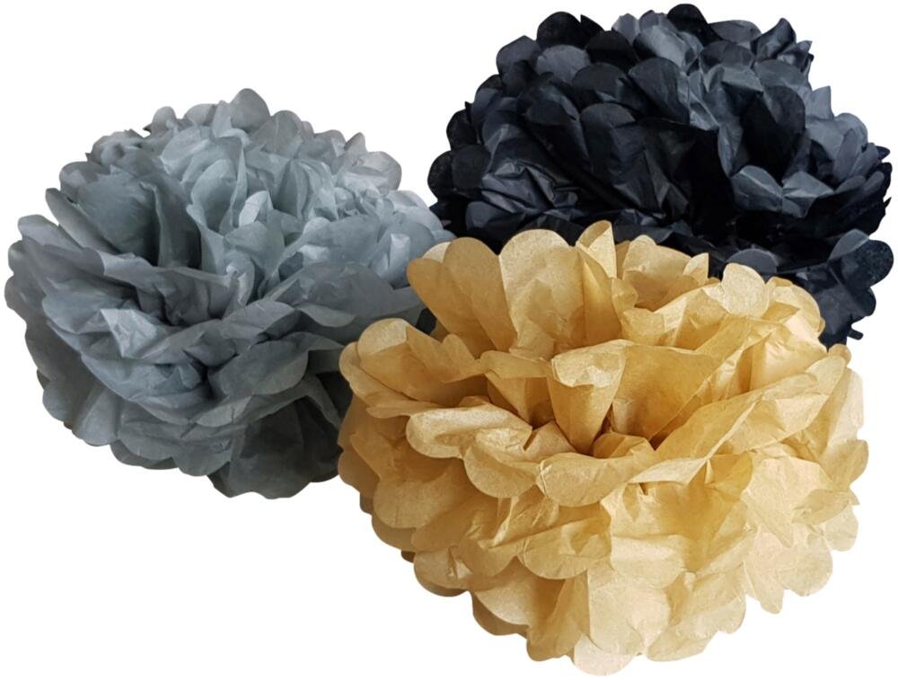 Papírové květinové koule Pompom 3ks | BILLA e-shop