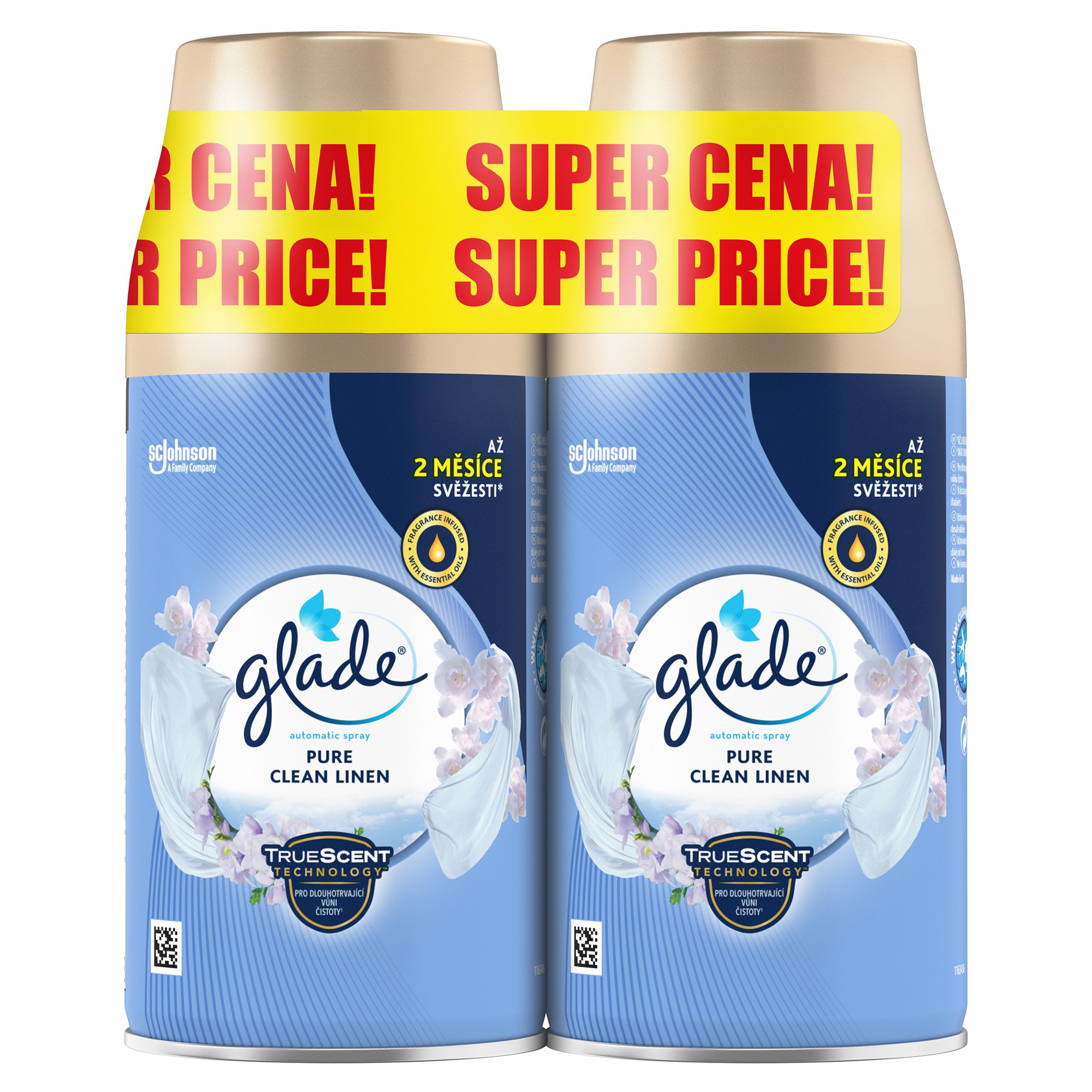 Glade Automatic Clean Linen Náplň Duo | BILLA e-shop