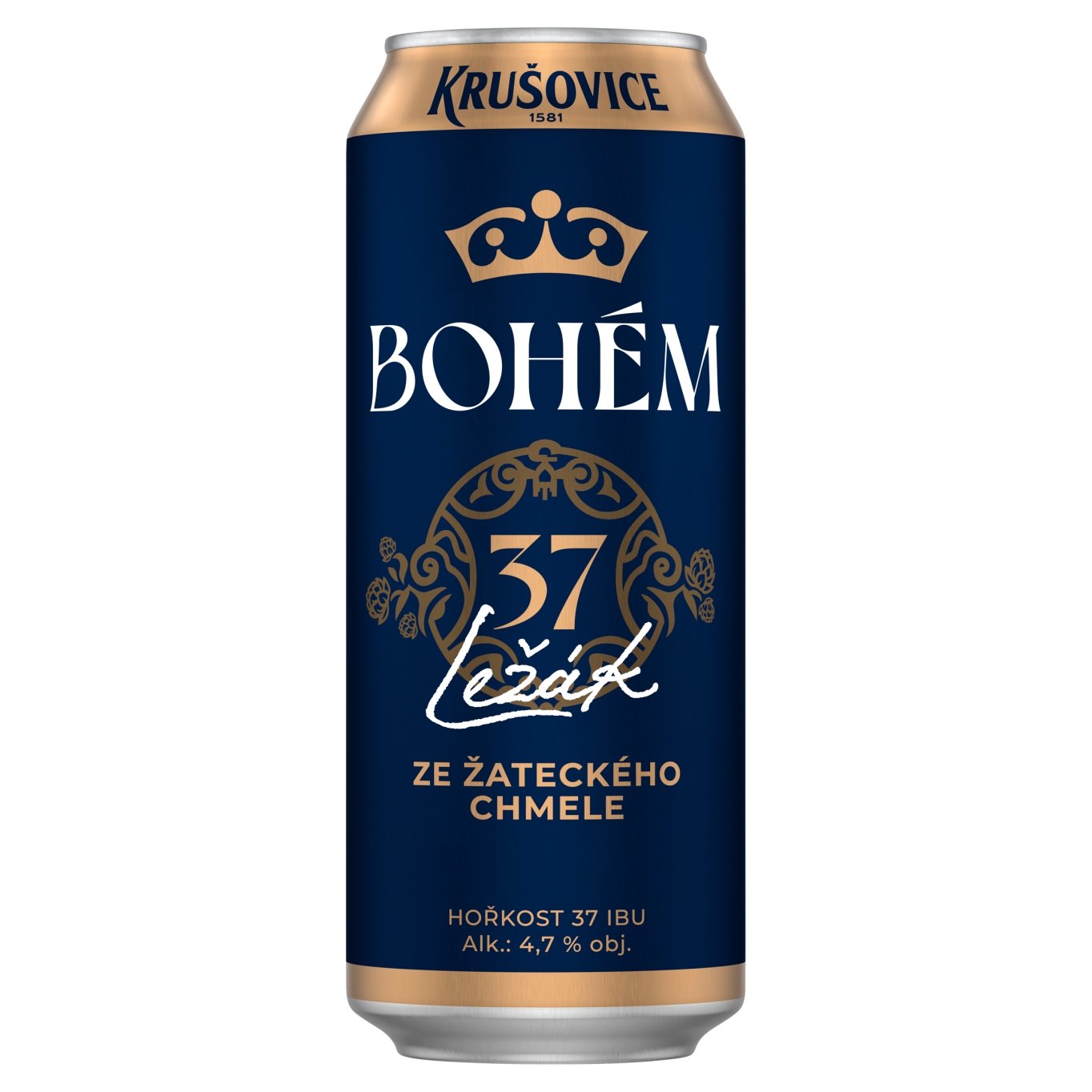 Krušovice Bohém 37 pivo ležák světlý 0,5l