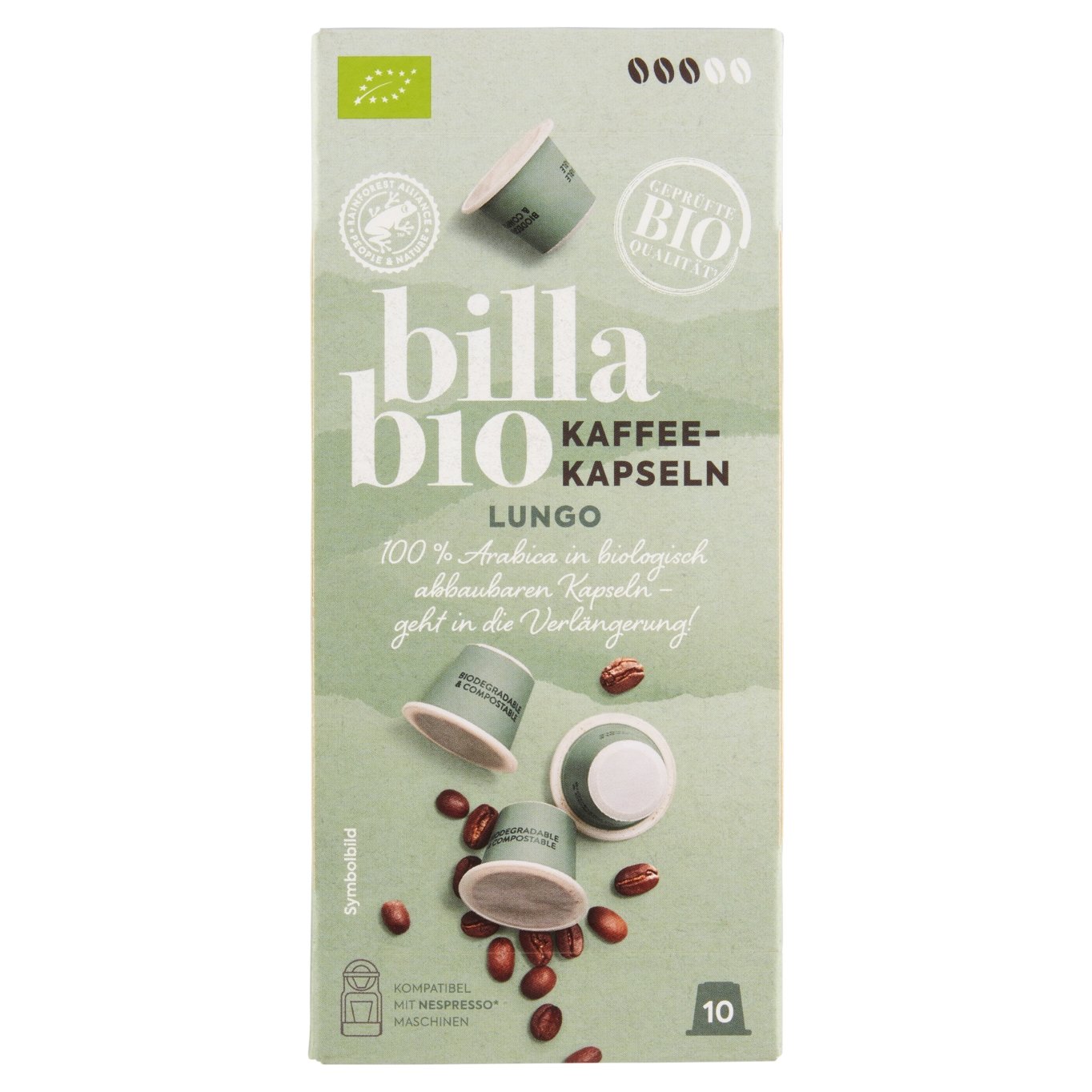 BILLA BIO Lungo káva pražená mletá v kapslích 10 ks 50g | BILLA e-shop