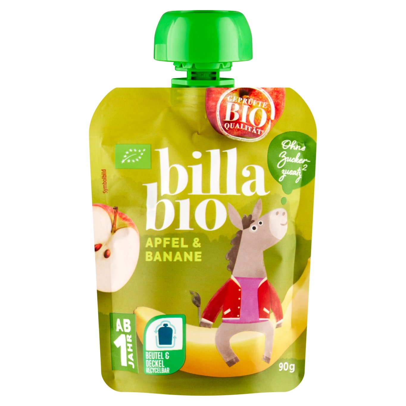 BILLA BIO Ovocné pyré jablko banán 90g | BILLA e-shop
