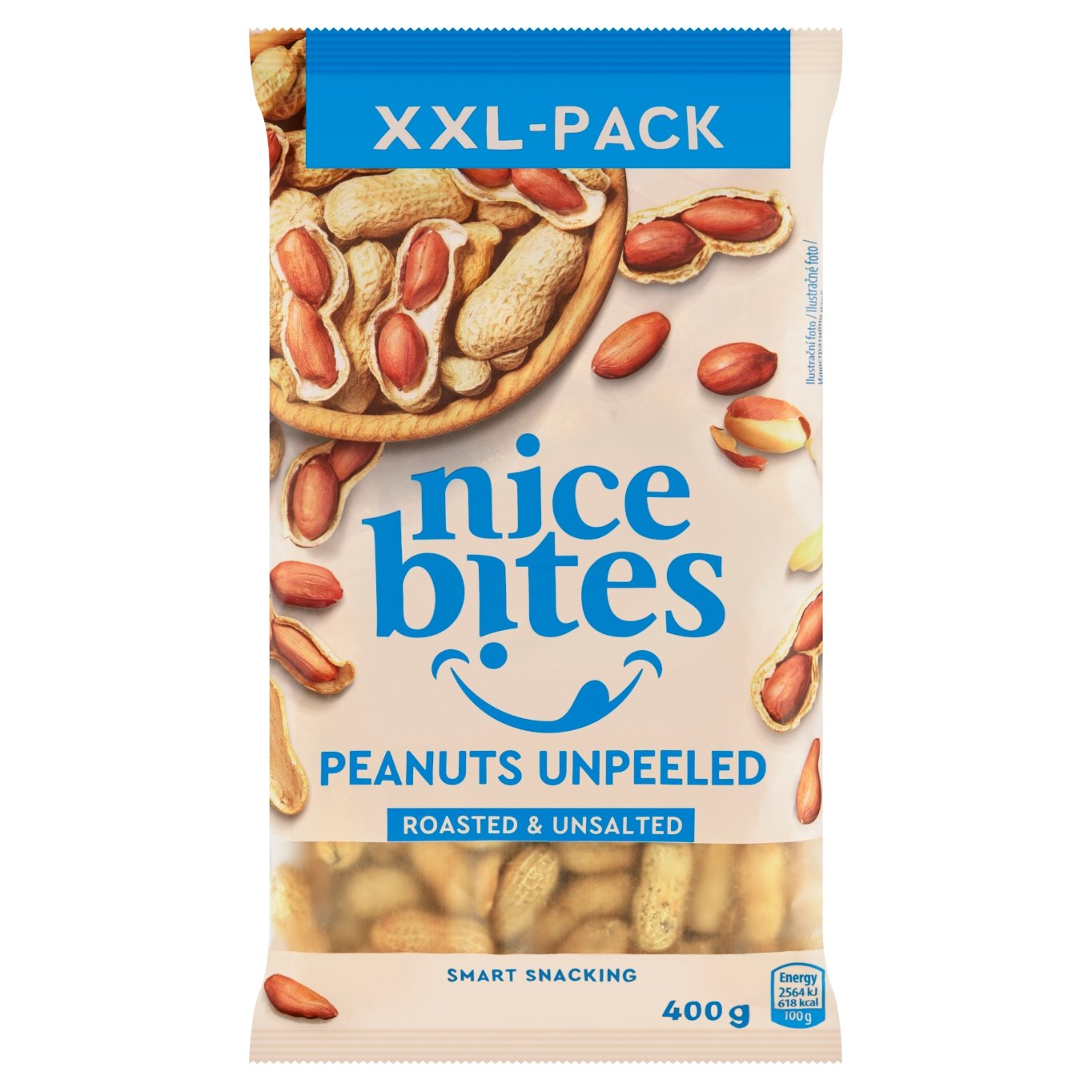 Nice Bites Arašídy neloupané pražené 400g | BILLA e-shop