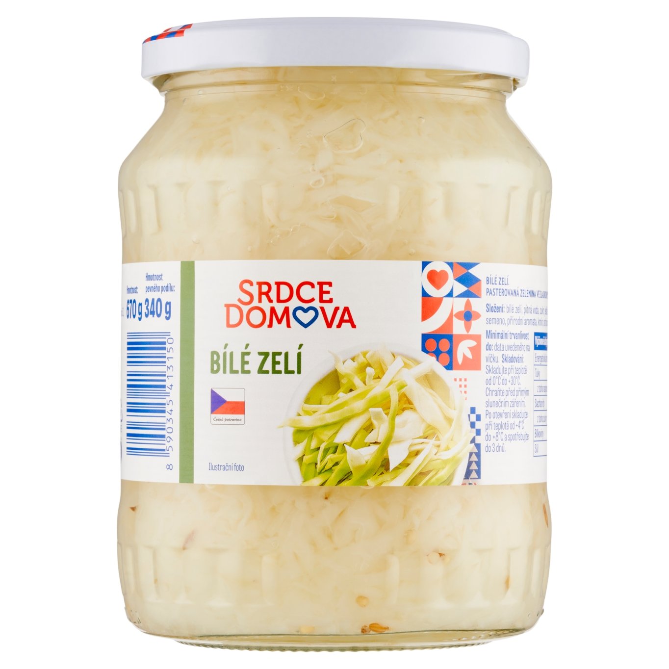 Srdce domova Bílé zelí 670g | BILLA e-shop