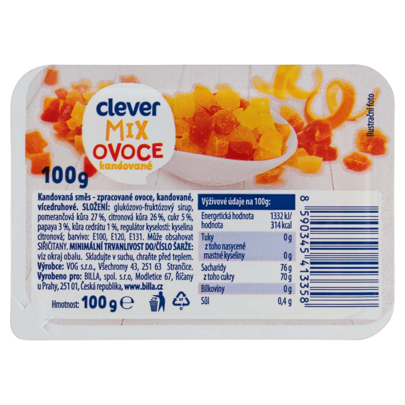 clever Mix ovoce kandované 100g | BILLA e-shop
