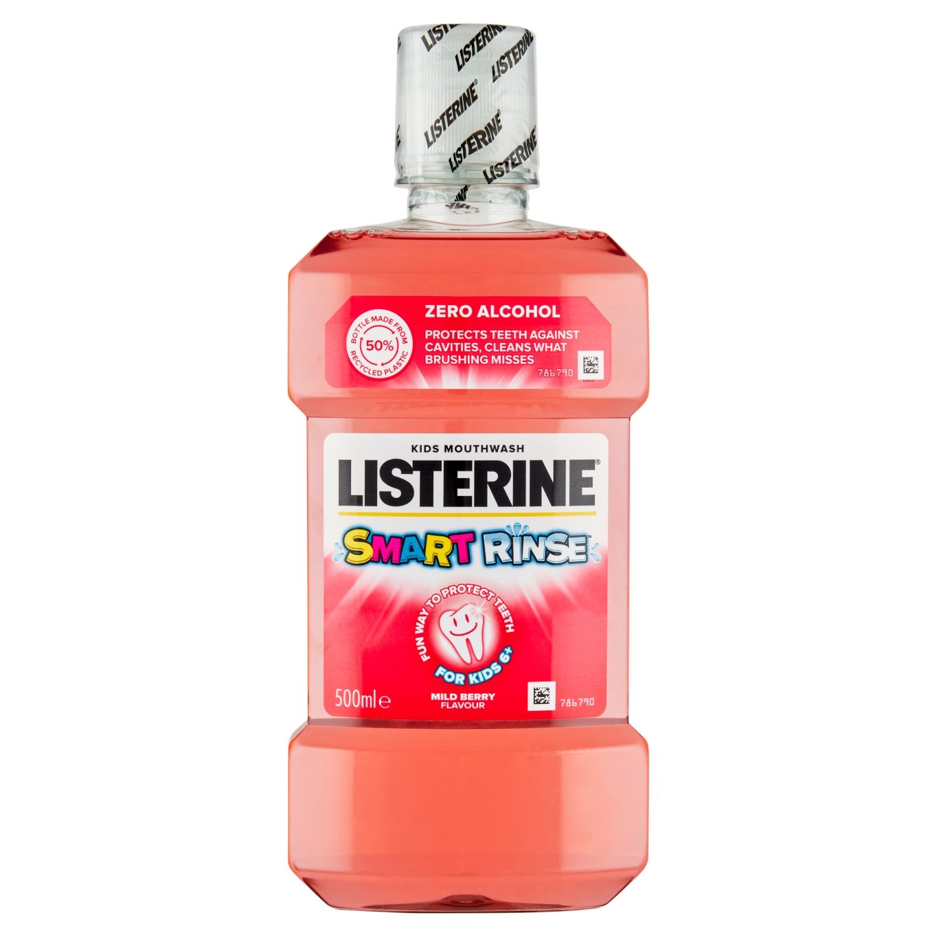 Listerine Smart Rinse Mild Berry ústní voda 500ml | BILLA e-shop