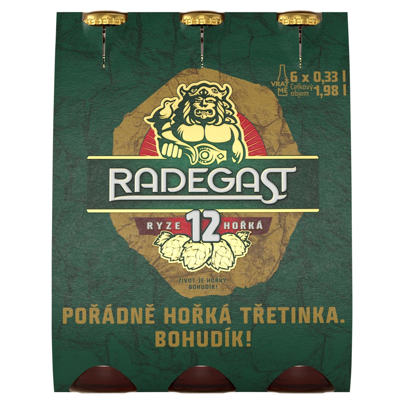 Radegast Ryze hořká 12 pivo ležák světlý 6 x 0,33l (1,98l) | BILLA e-shop