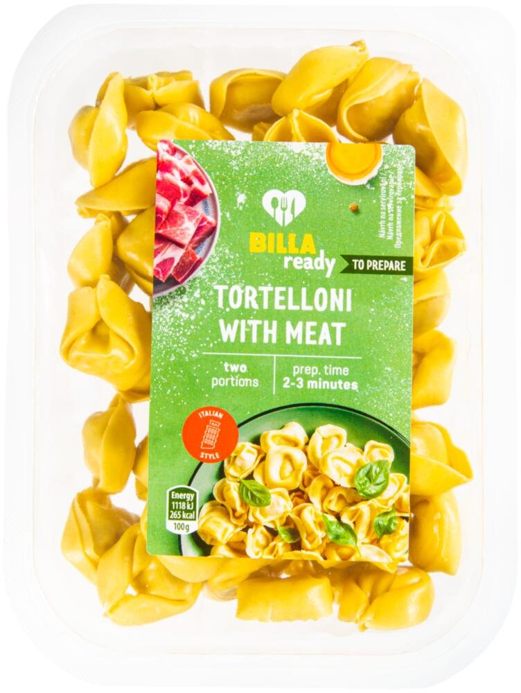 BILLA Ready Těstoviny vaječné nesušené s náplní s vepřovým masem 250g ...