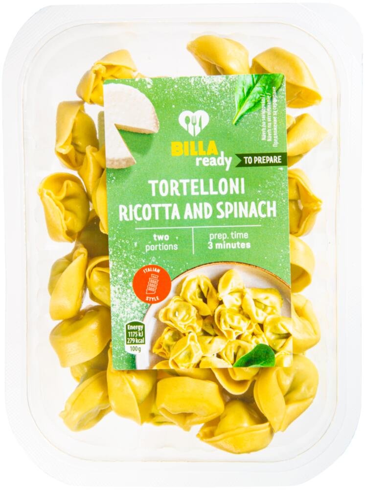 BILLA Ready Těstoviny vaječné nesušené s náplní se sýrem Ricotta a ...