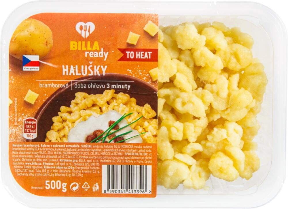 BILLA Ready Halušky bramborové 500g | BILLA e-shop