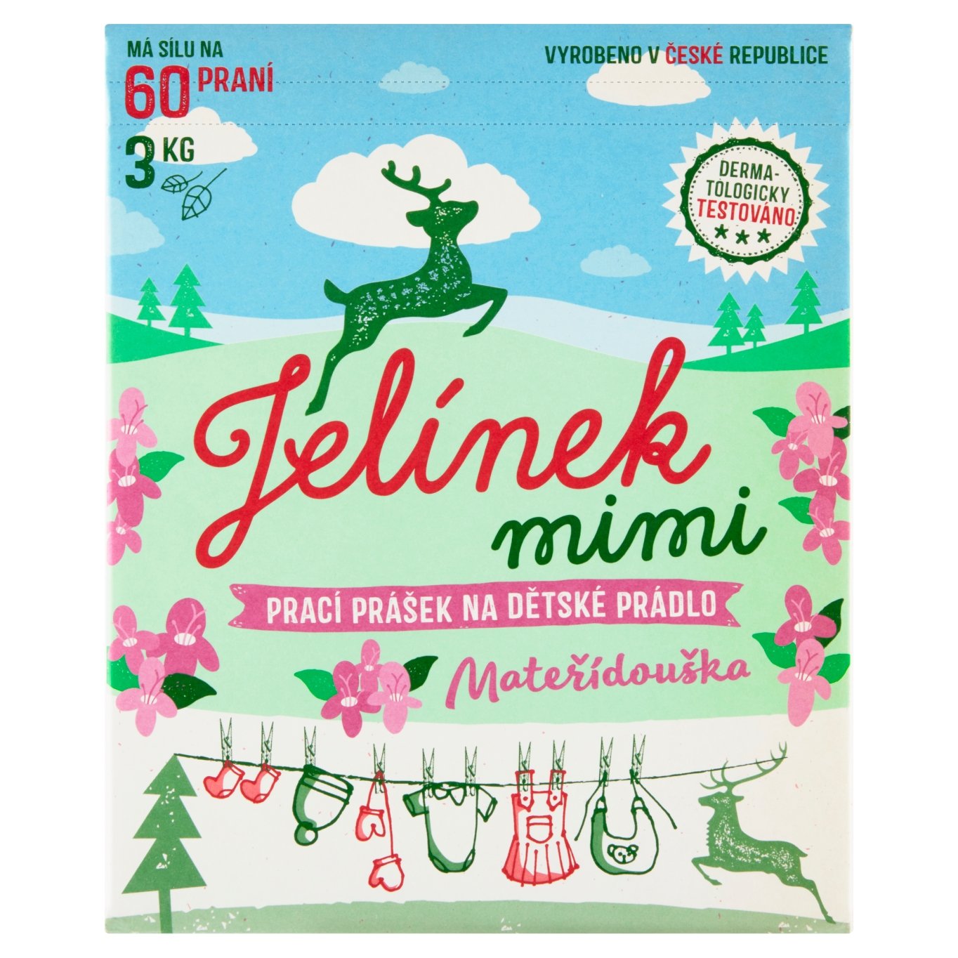 Jelínek Mimi Prací prášek na dětské prádlo mateřídouška 60 praní 3kg ...