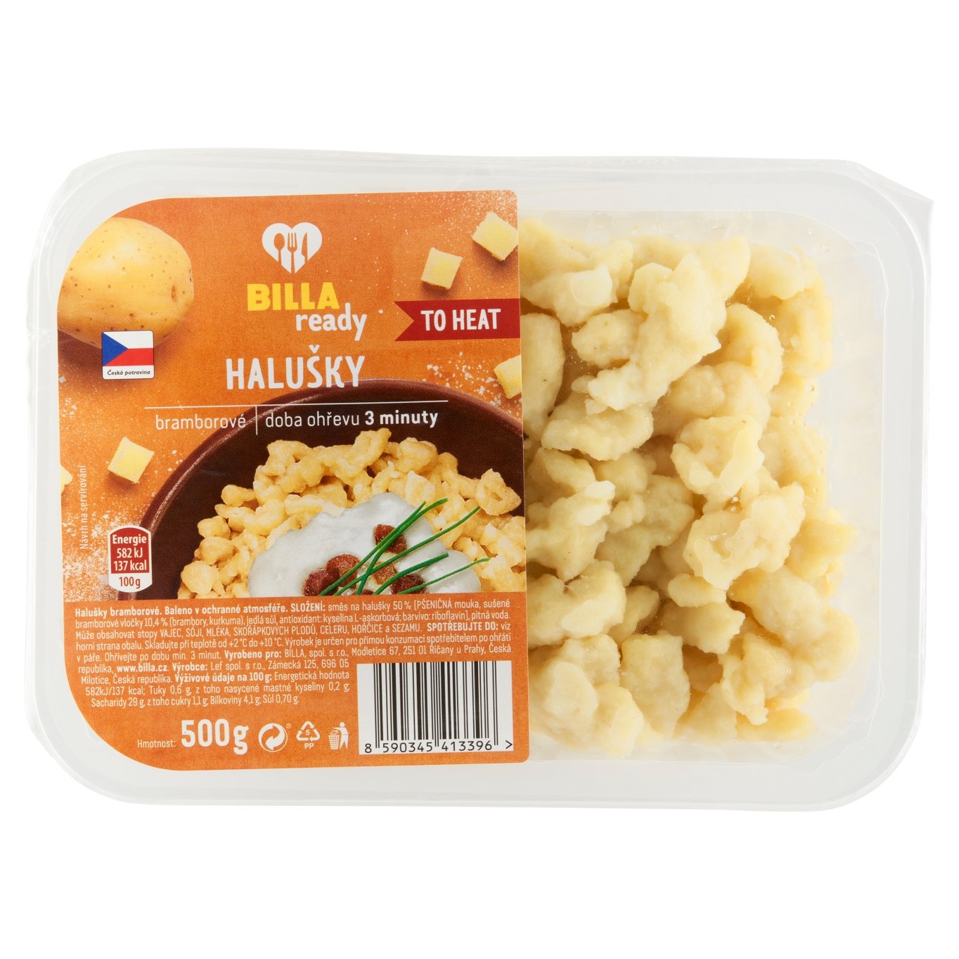 ŠETŘÍME JÍDLEM: BILLA Ready Halušky bramborové 500g | BILLA